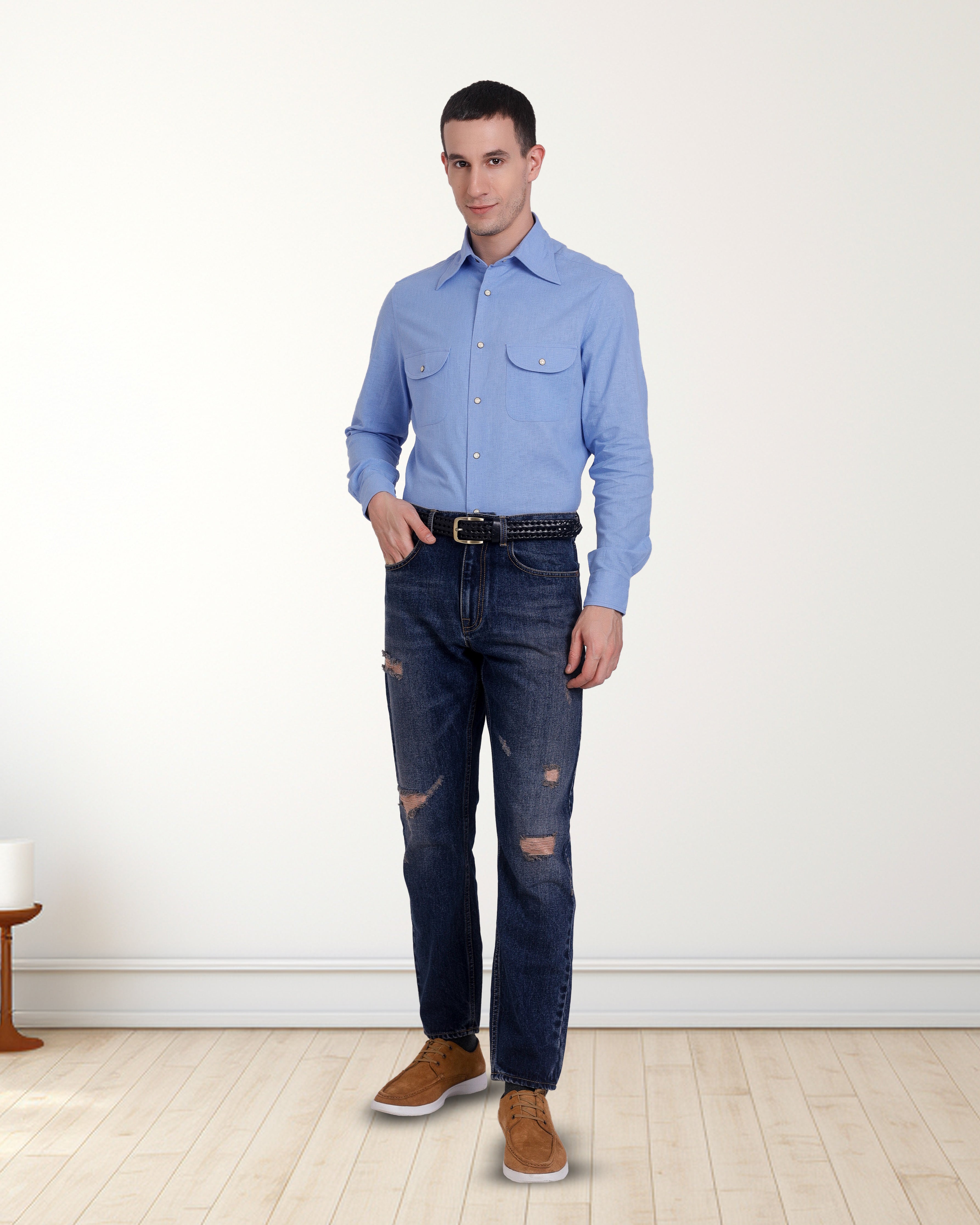 Custom Fade Washed Indigo Jeans for Men – Luxire India