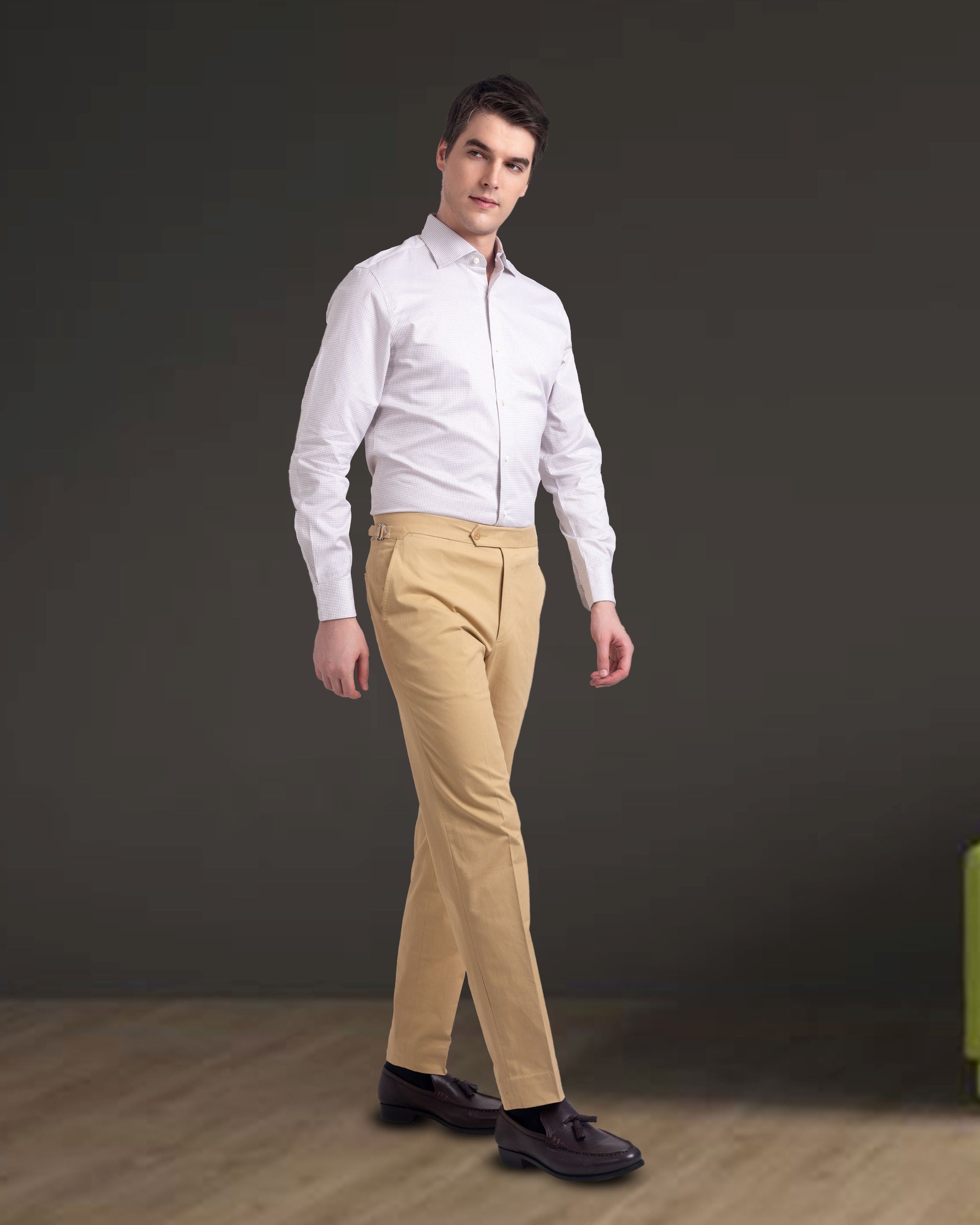 Genoa Golden Corn Custom Dress Pants for Men – Luxire India